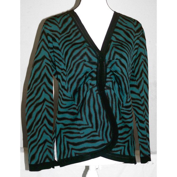 Exclusively Misook | Jackets & Coats | Exclusively Misook Blue Tiger ...